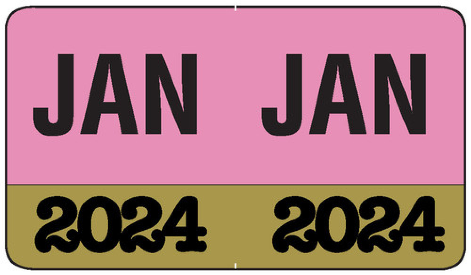 22401MY - Month/Year Labels 2024 - January - 225 Labels Per Pack - 1-1/ ...