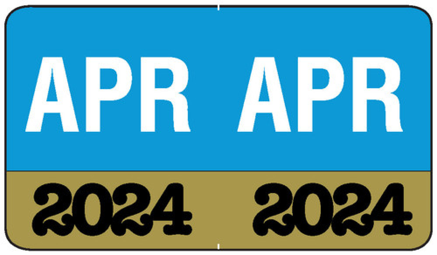 22404MY - Month/Year Labels 2024 - April - 225 Labels Per Pack - 1-1/2 ...
