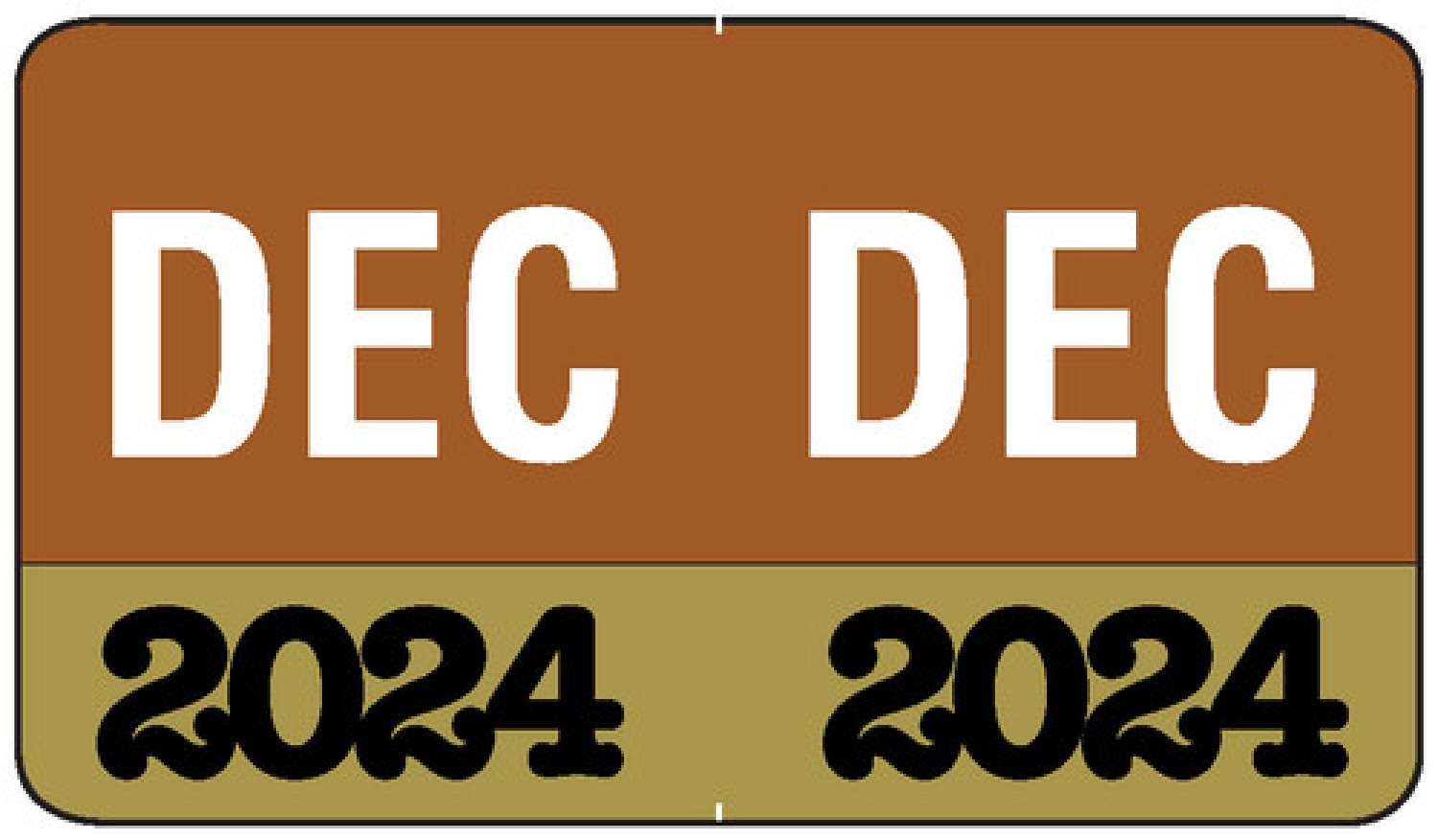 22412MY - Month/Year Labels 2024 - December - 225 Labels Per Pack - 1-1 ...