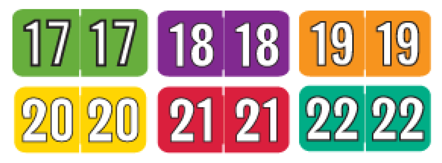 COLWELL_COYM - Year Labels - COLWELL_COYM Series Laminated 500/roll ...